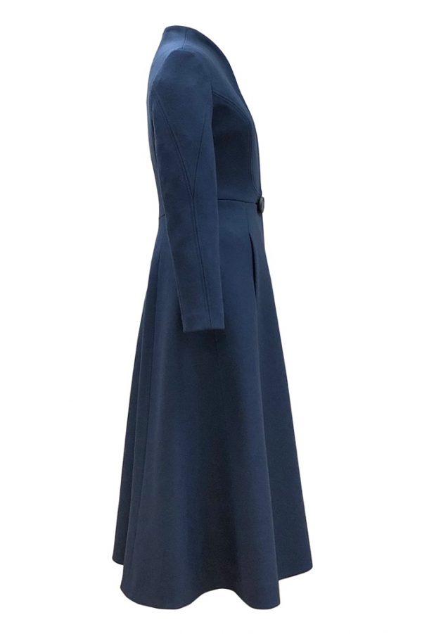Long Coat in Classic-Blue Color – Olga Banartsev
